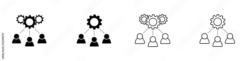 Team Vector icon set. Teamwork illustration sign collection ...