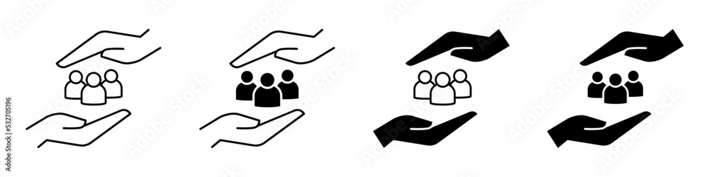 Team Vector icon set. Teamwork illustration sign collection. idea ...