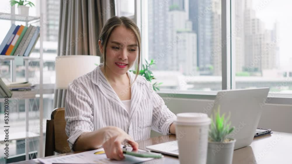 Video call group of business people meeting on virtual workplace or ...