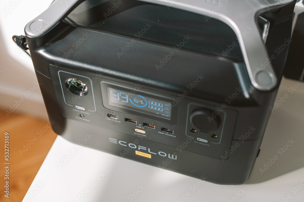 Ecoflow River Pro Portable Power Station Stock Photo | Adobe Stock
