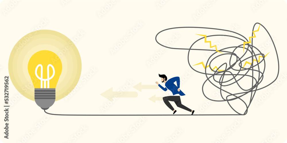 the concept of finding a solution, the thought process of solving a ...