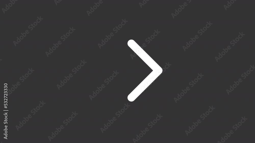 Animated forth white line ui icon. Web browser navigation. Seamless loop 4k video with alpha ...
