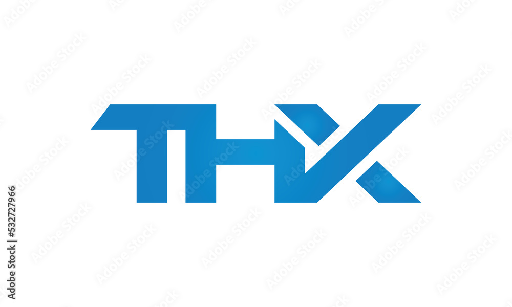 THX monogram linked letters, creative typography logo icon Stock Vector ...