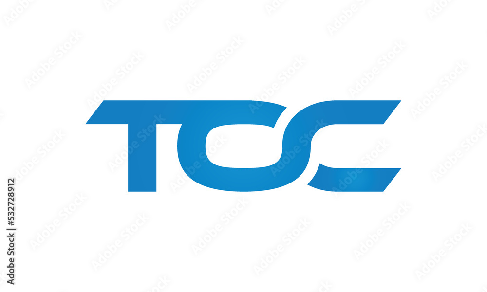 TOC letters Joined logo design connect letters with chin logo logotype ...