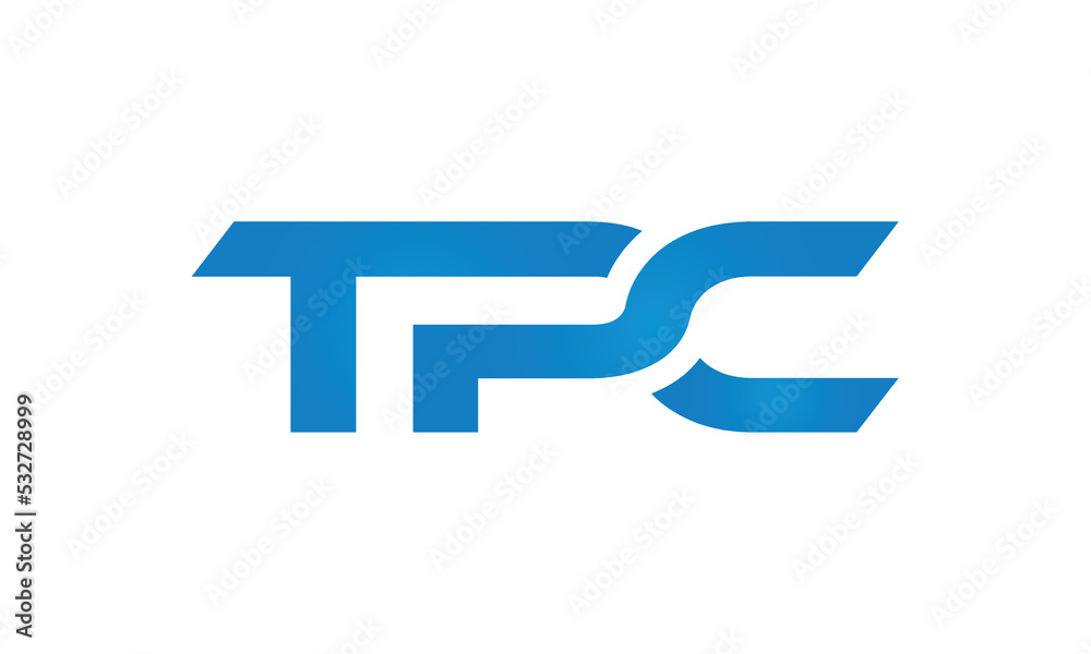 Vecteur Stock TPC letters Joined logo design connect letters with chin ...