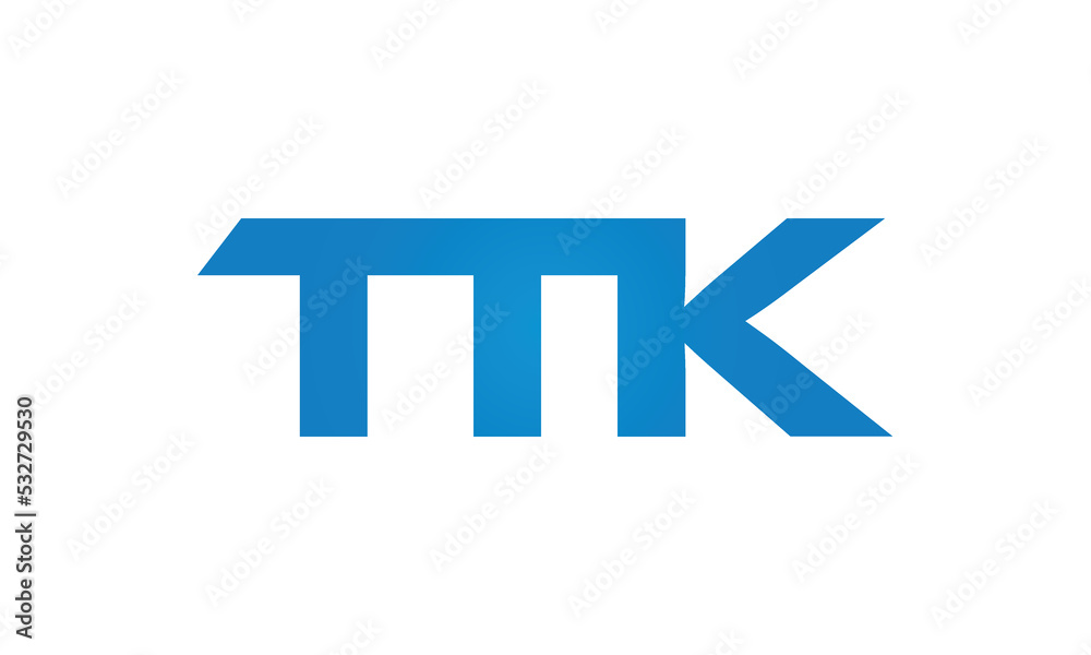 Vetor De Ttk Letters Joined Logo Design Connect Letters With Chin Logo