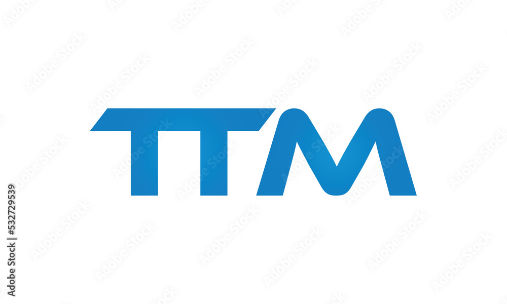 Vetor de TTM letters Joined logo design connect letters with chin logo ...