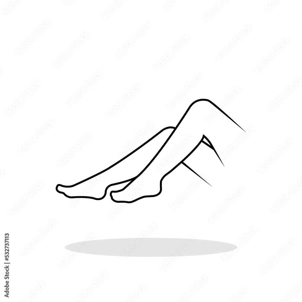 Woman legs icon in trendy flat style. Sexy legs symbol for your web ...