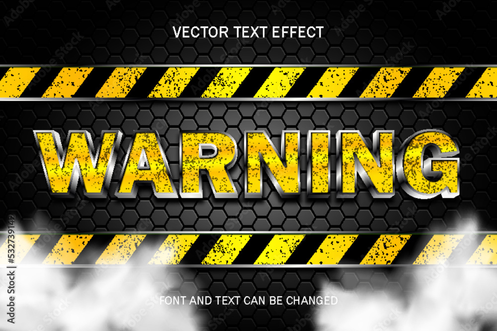 warning grunge texture pattern sign font typography lettering 3d ...