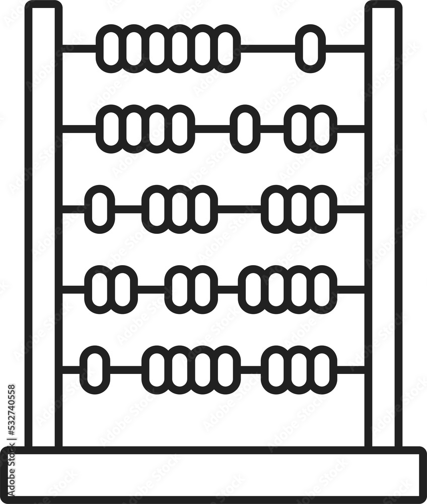 Vintage abascus, retro counter calculations tool Stock Illustration ...