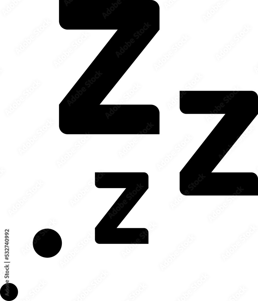 Zzz text, sleep well dream sign good night symbol Stock-Illustration ...