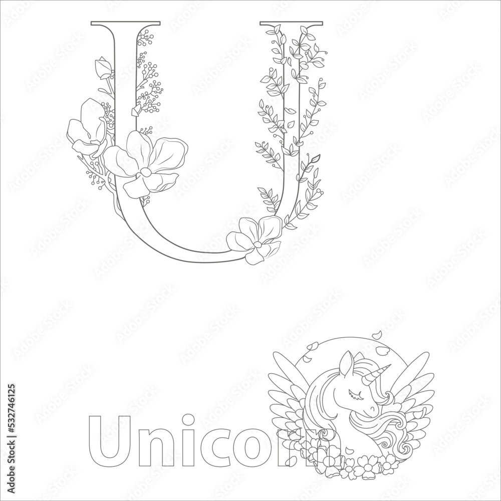 funny abc coloring page for kids Stock Vector | Adobe Stock