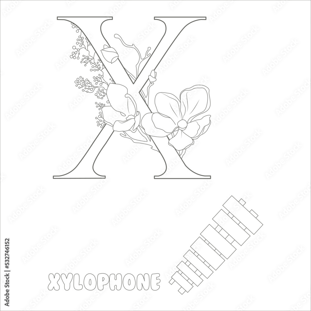 funny abc coloring page for kids Stock Vector | Adobe Stock
