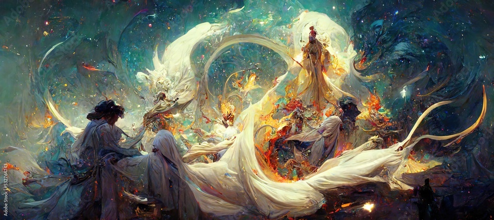 Faceless Goddess. Royal. Robe. Ghost. god. Fantasy. Concept Art Scenery ...