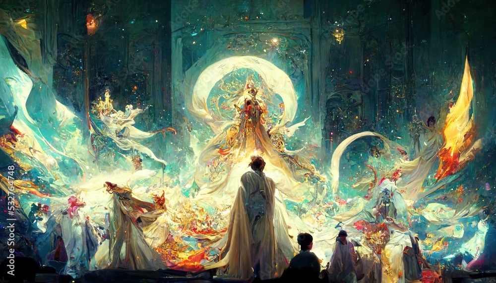 Faceless Goddess. Royal. Robe. Ghost. god. Fantasy. Concept Art Scenery ...