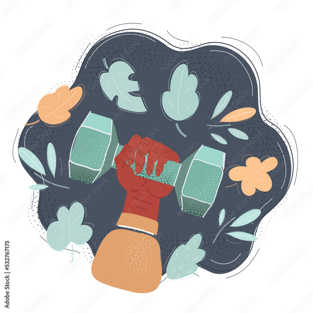 strong hand clip art weightlifting dumbbell 3d icon 3d illustration exercise gym exercise ...