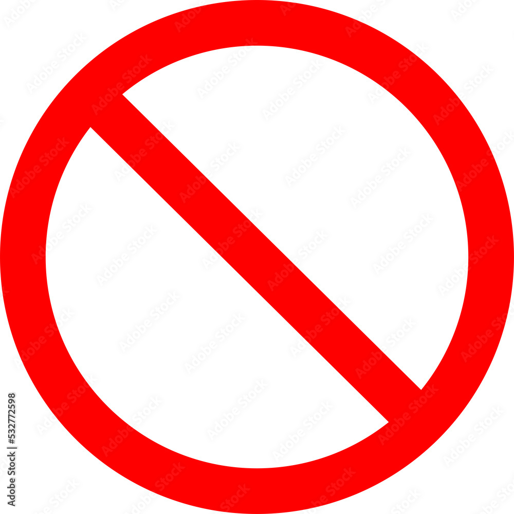 Prohibition sign transparent. prohibition sign icon. prohibition sign ...