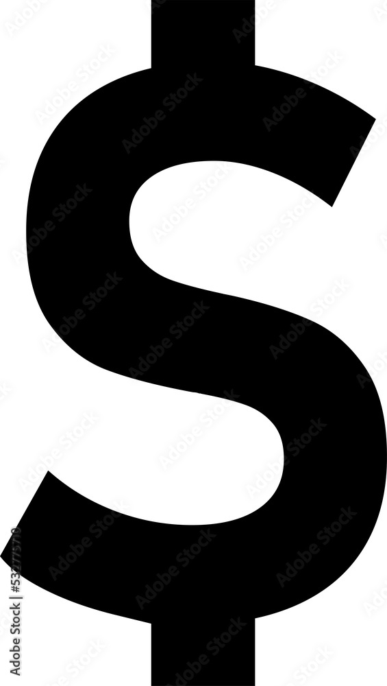 dollar sign isolated on transparent background. dollar icon. flat style ...