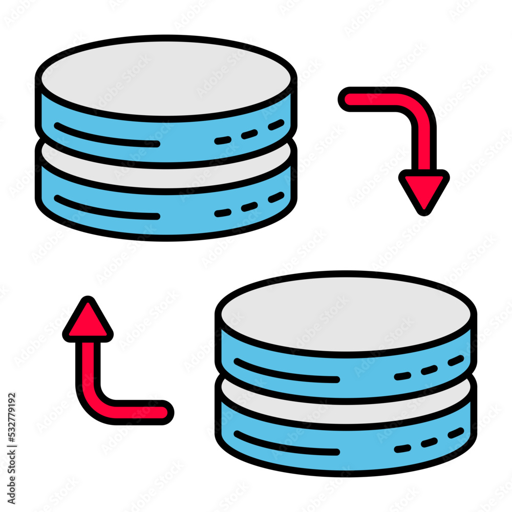 Vetor de Virtual synchrony vector color icon design, Big data Symbol ...