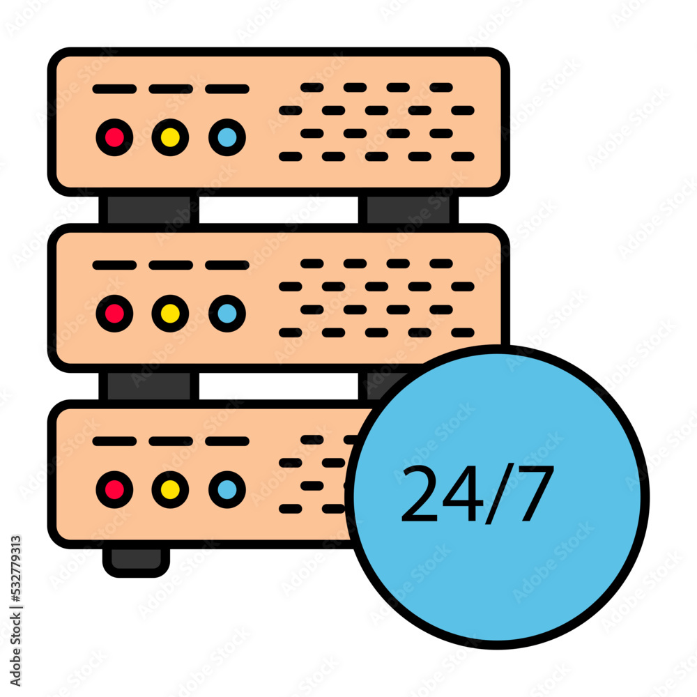 remote administration vector color icon design, Big data Symbol, Business intelligence Sign,Web ...