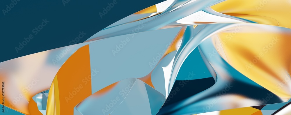 abstract blue and navy blue wave background, 3d rendering wavy ...