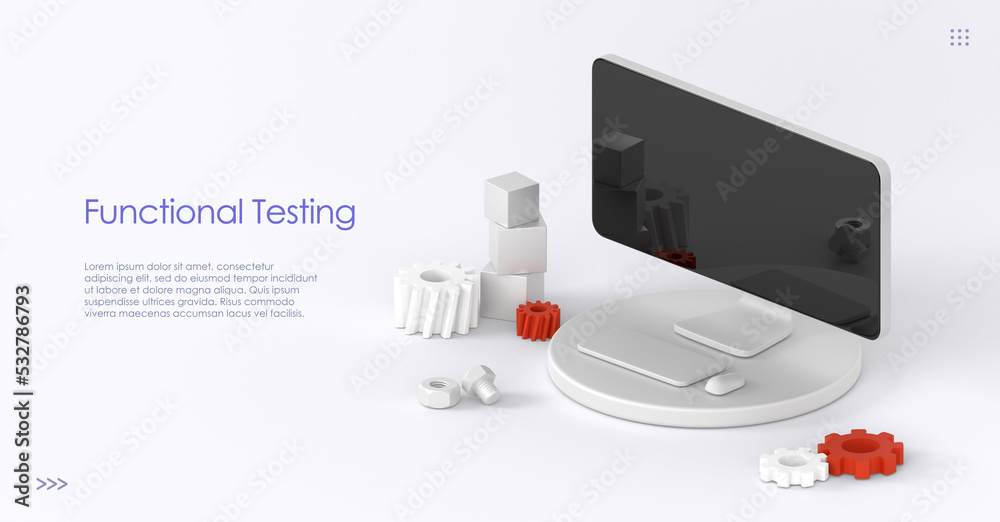 Functional Testing Isometric Landing Page Methodology Of Programming Search Errors And Bugs In