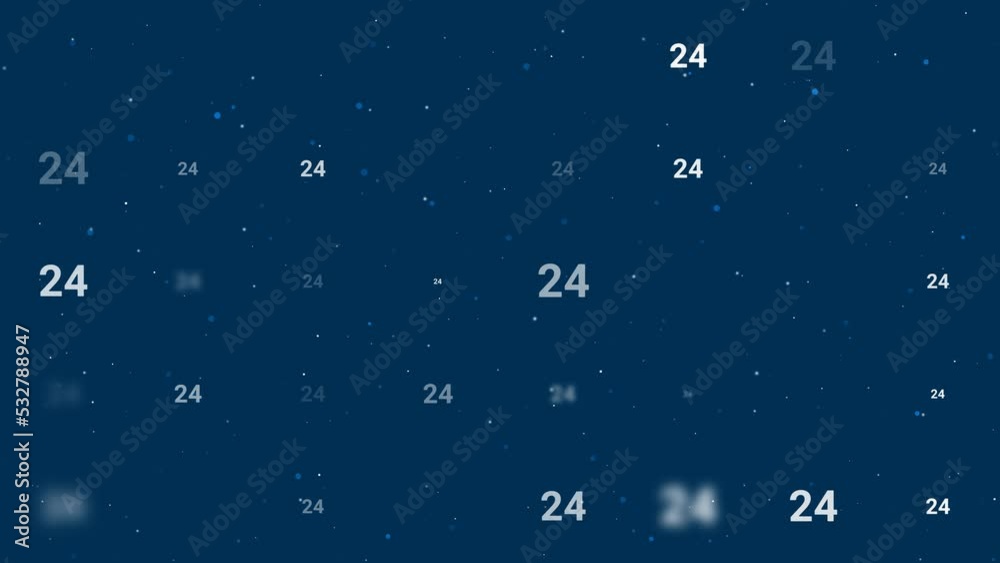 Template animation of evenly spaced around the clock symbols of ...