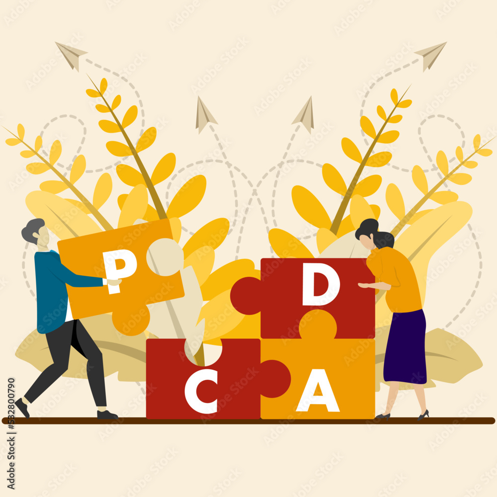 PDCA Cycle concept. manage work process for better improvement, Plan ... PDCA Cycle concept. manage work process for better improvement, Plan ...
