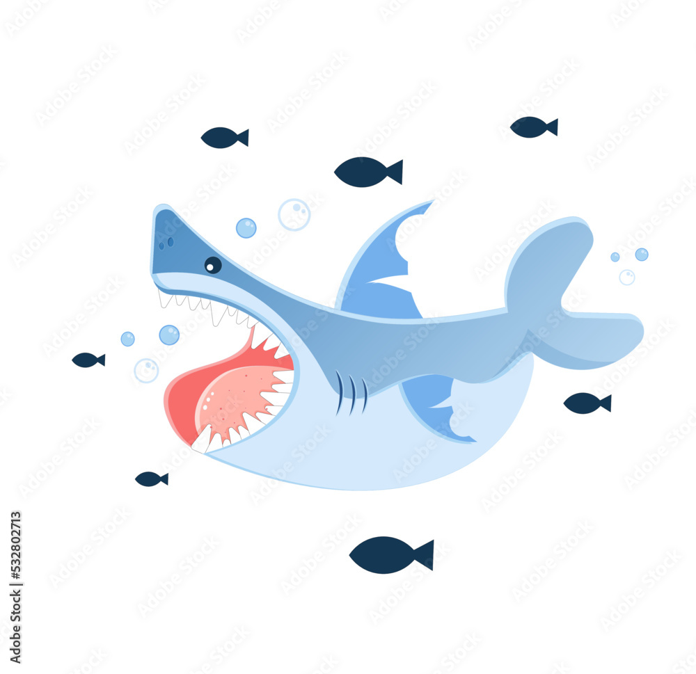Shark Eating Fish Clip Art