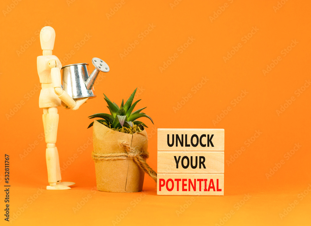 Unlock your potential symbol. Concept words Unlock your potential on ...