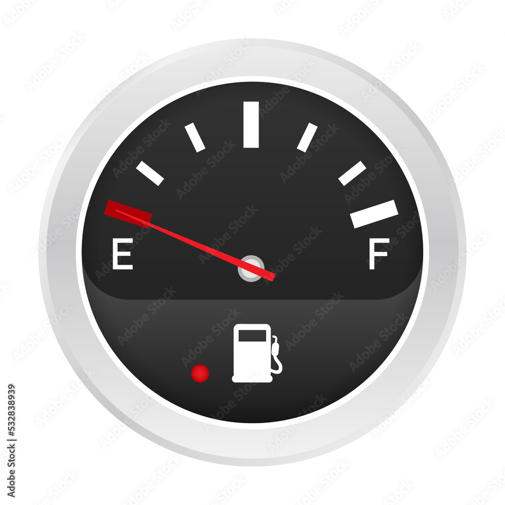 Fuel indicator. Illustration on white background for design ,Empty ...
