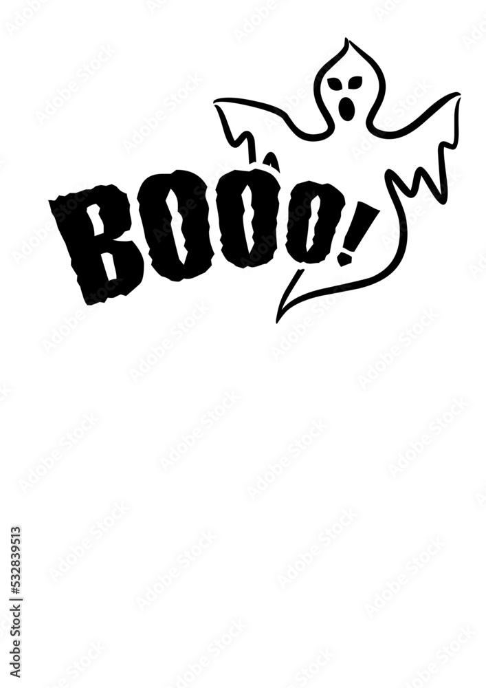 Booo! sign svg. Ghost clipart. Horror Halloween decor. Isolated ...