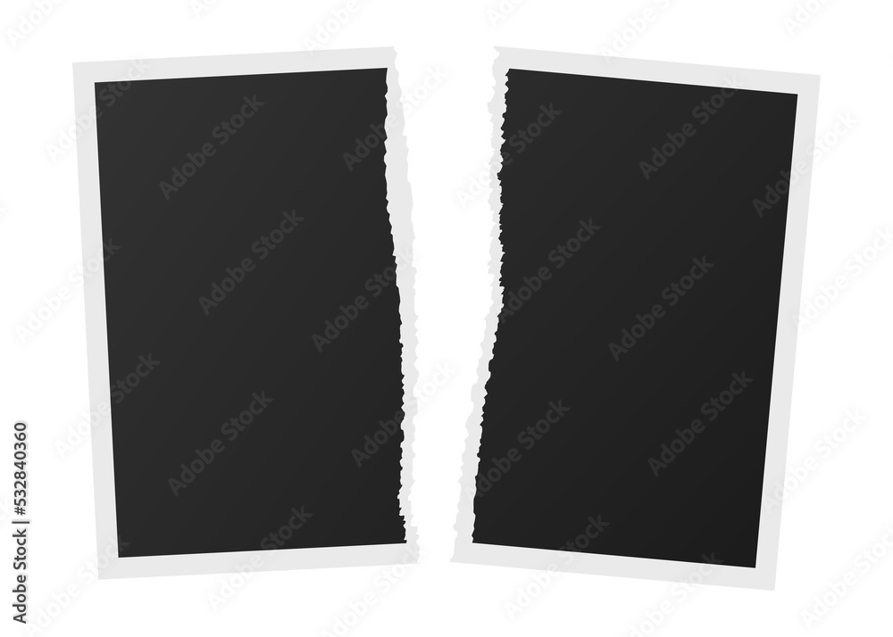 stock illustration of a ripped photo. Torn picture. Stock Illustration ...
