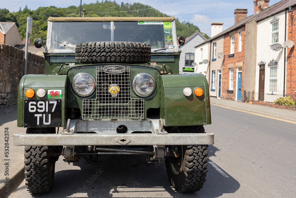 Llangollen Wales united kingdom July 16 2022 A green 1951 series 1 Land ...
