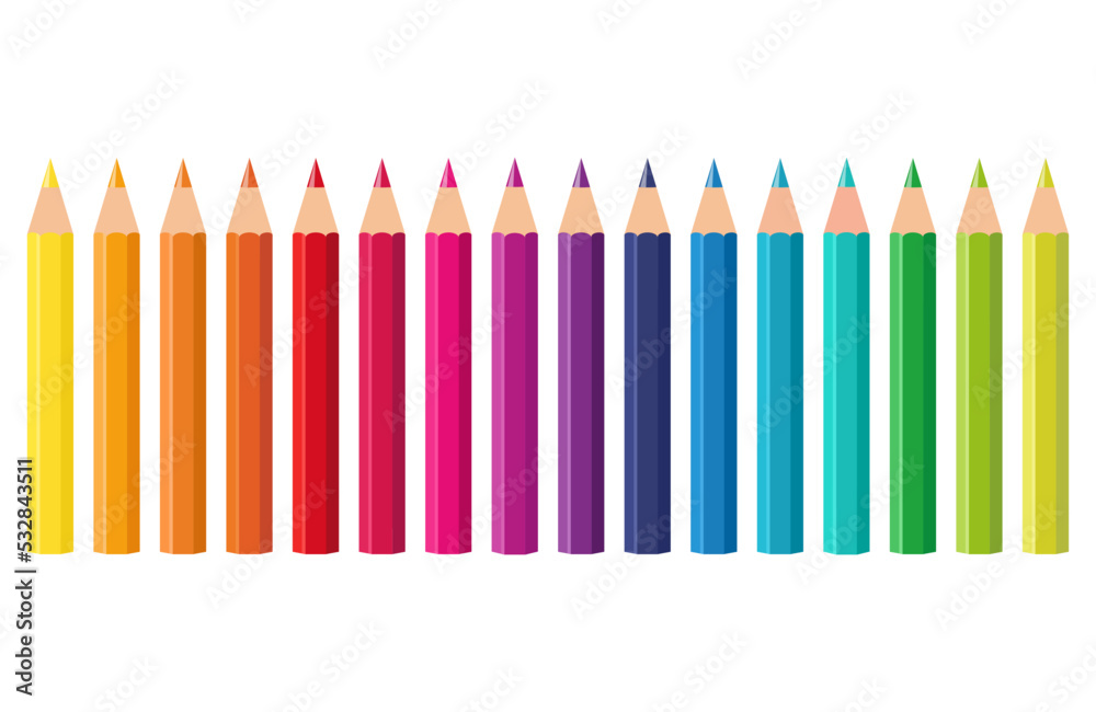 Short colored pencils set in various colors, mini colored pencils ...