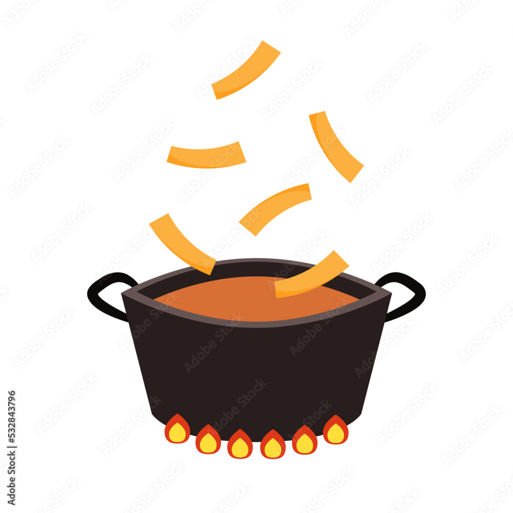 Tteokbokki Logo Korean Street Food Simple Vector Logo Sausage Tteokbokki Is Korean Food Stock