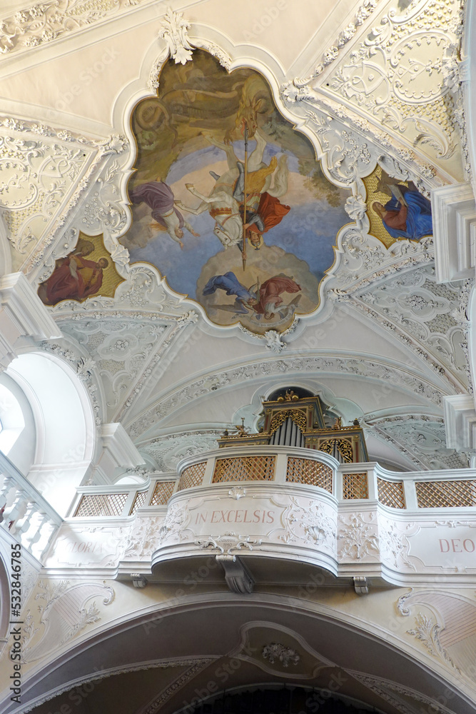 barocke Pracht in der Klosterkirche Abtei St. Georgenberg Stock Photo | Adobe Stock