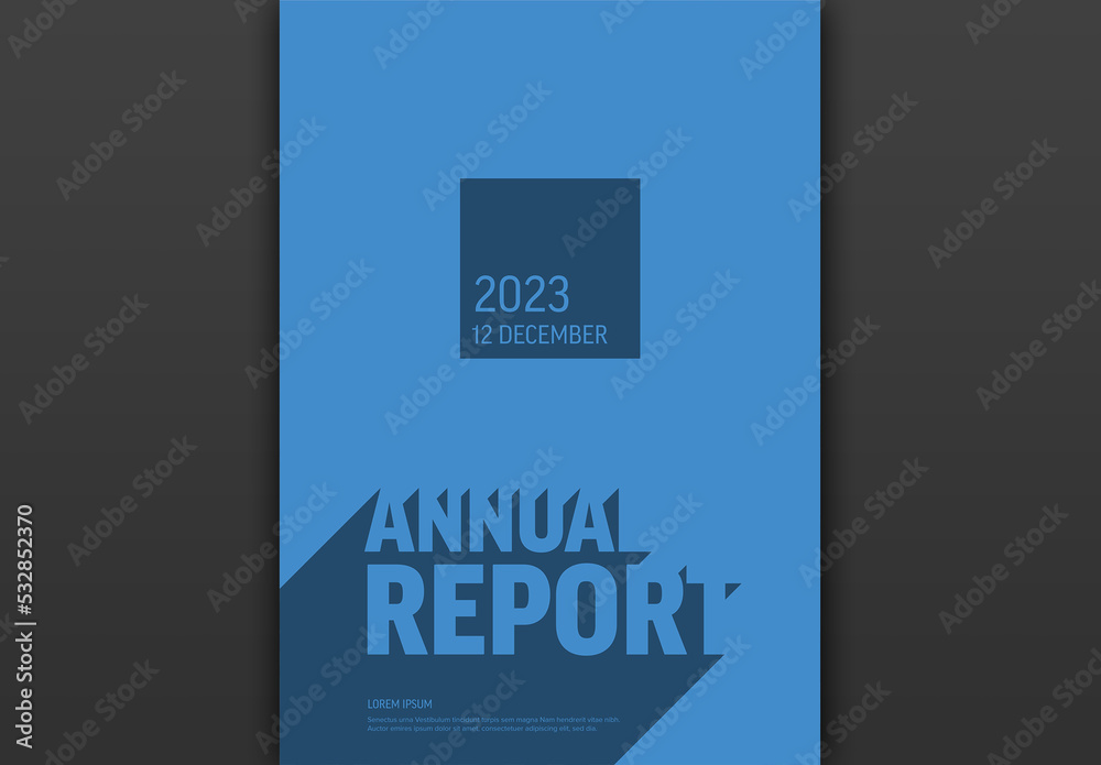Blue Modern Annual Report Front Cover Page Template Stock Template ...