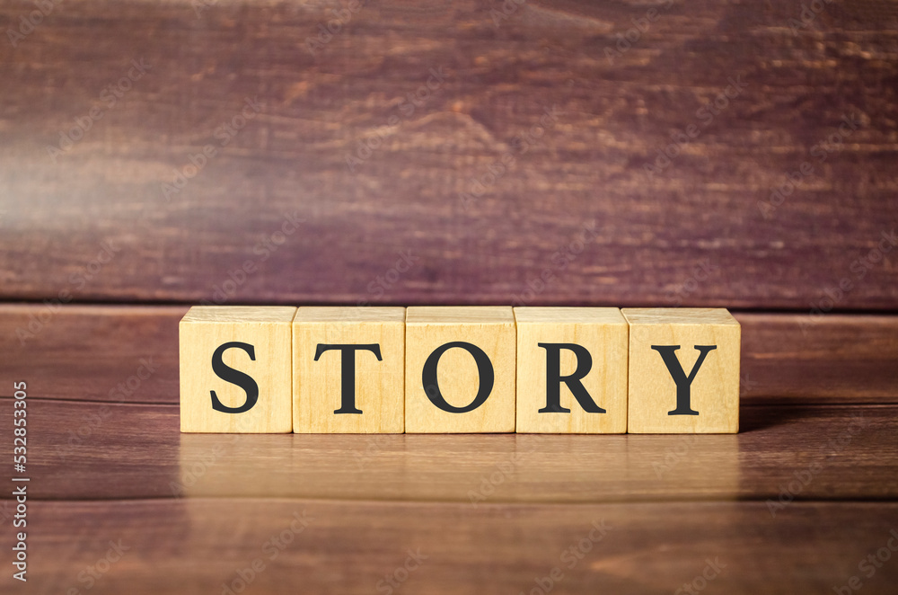 word stop made with wooden blocks and brown background Stock Photo ...
