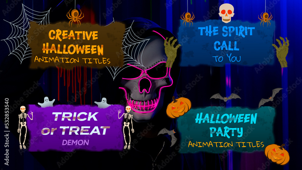 Creative Halloween Titles Stock Template | Adobe Stock