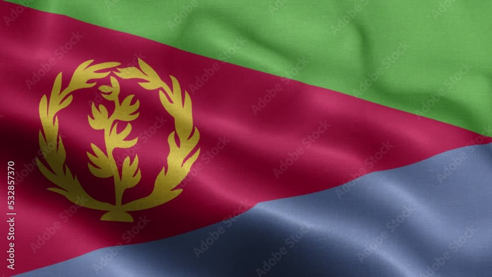 Flag Of Eritrea - Highly detailed animation of the Eritrea flag ...
