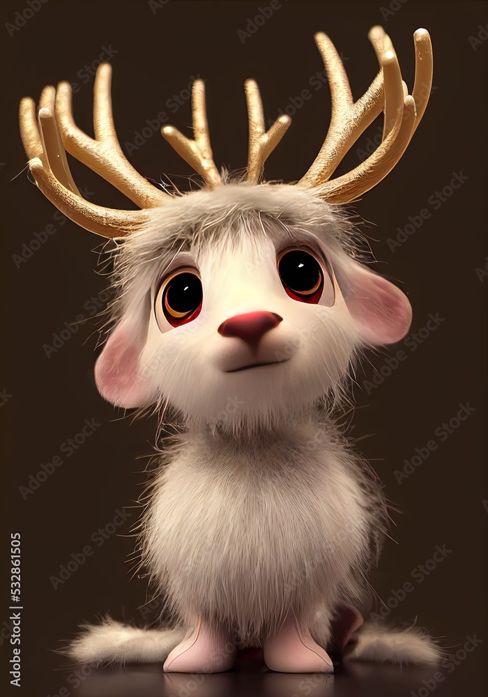 An adorable animal created by artificial intelligence using a 3D CGI ...
