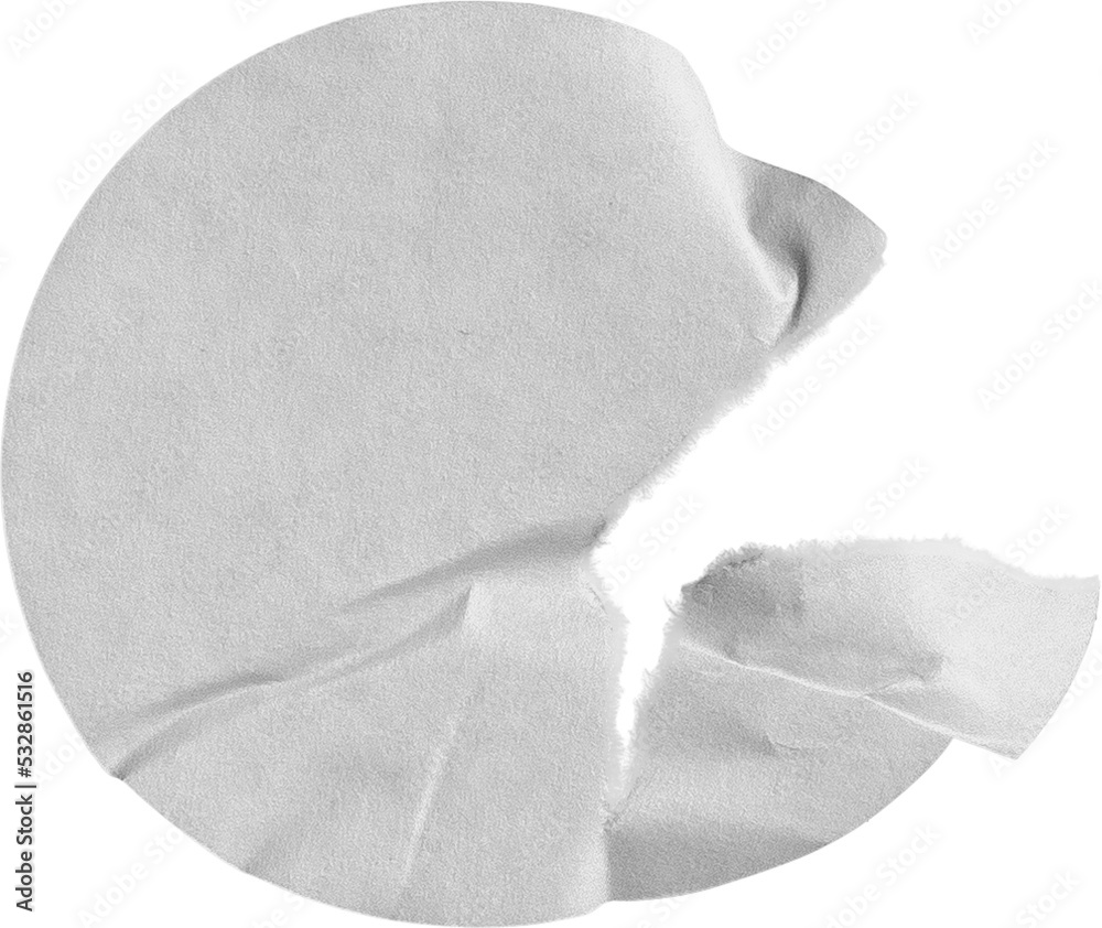 scratched white round sticker asset from real photography isolated png ...
