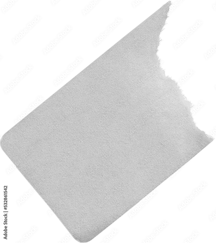 rectangular crumpled white sticker scratched from real photography ...