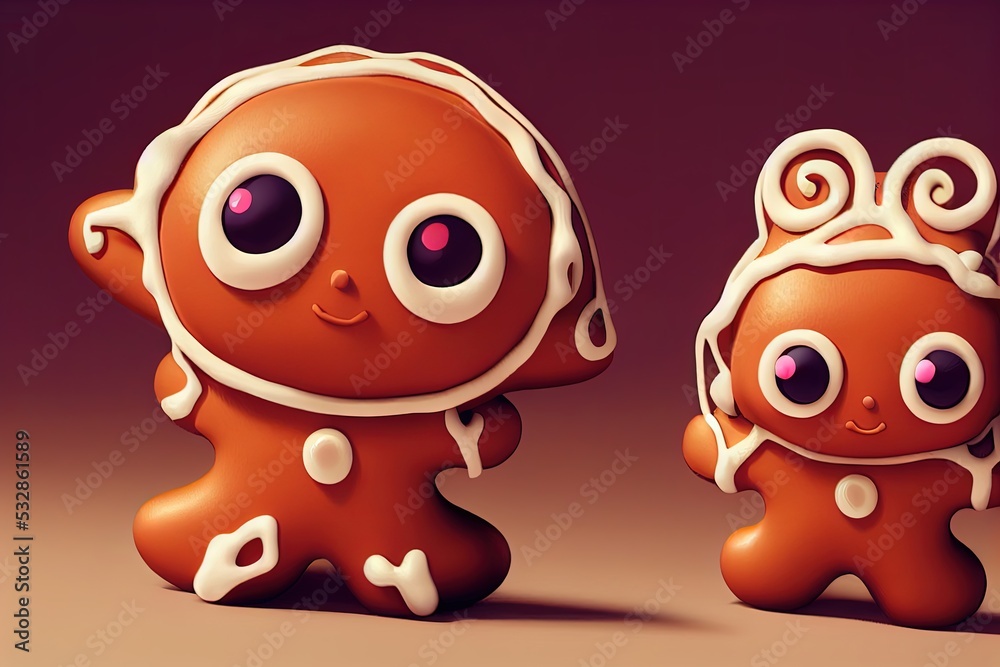 An adorable gingerbread man created by artificial intelligence using a ...