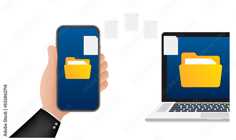Data image file transfer between device smartphone. File transfer copy ...