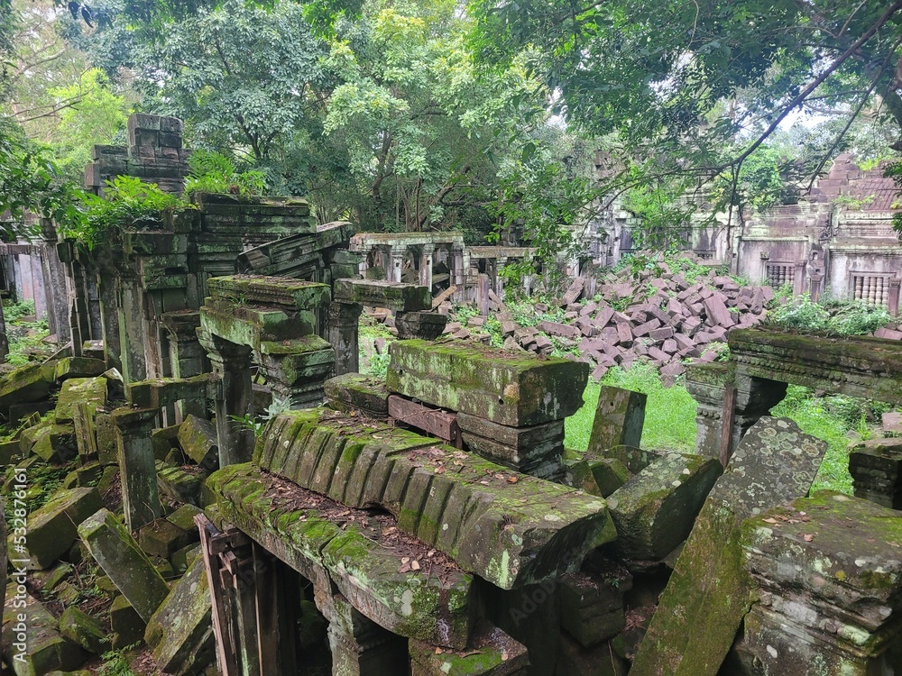 Beng Mealea ("Temple of Lotus Pond"), or Boeng Mealea, is a temple from ...
