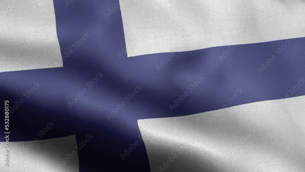 Flag Of Finland - Highly detailed animation of the Finland flag ...