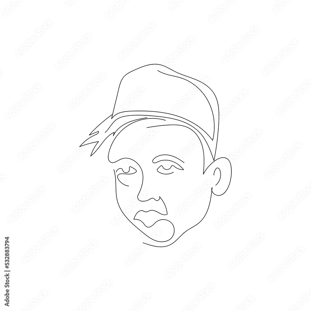 simple line art vector issolated on white background. illustration ...