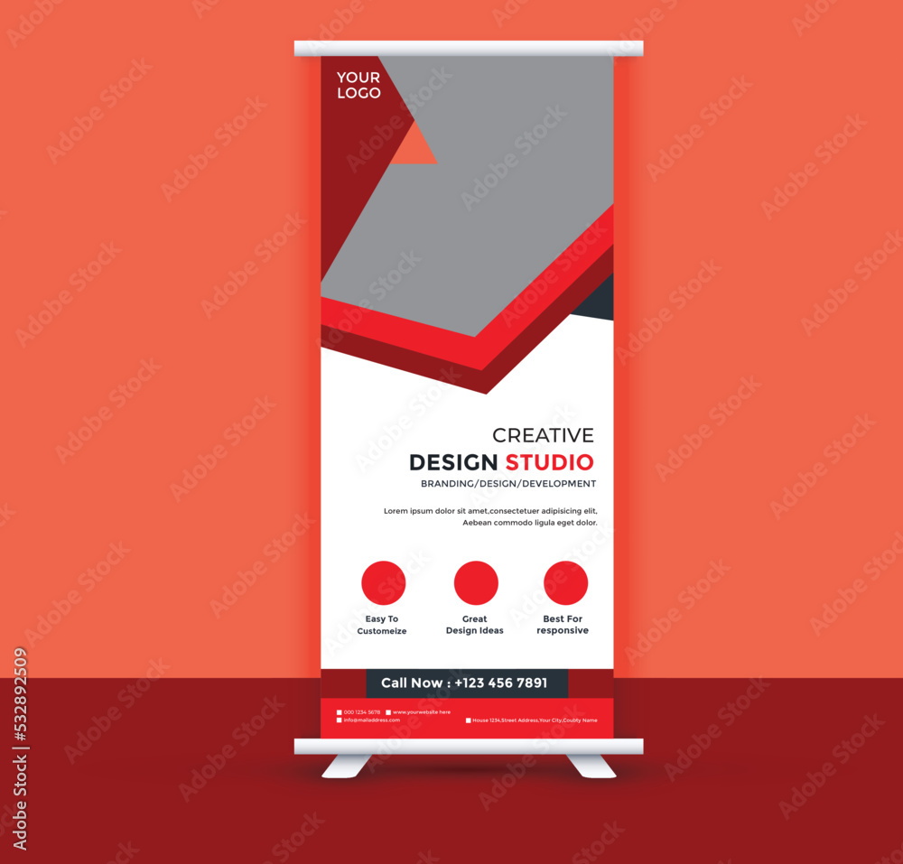Business Roll Up Banner. corporate Roll up background for Presentation ...